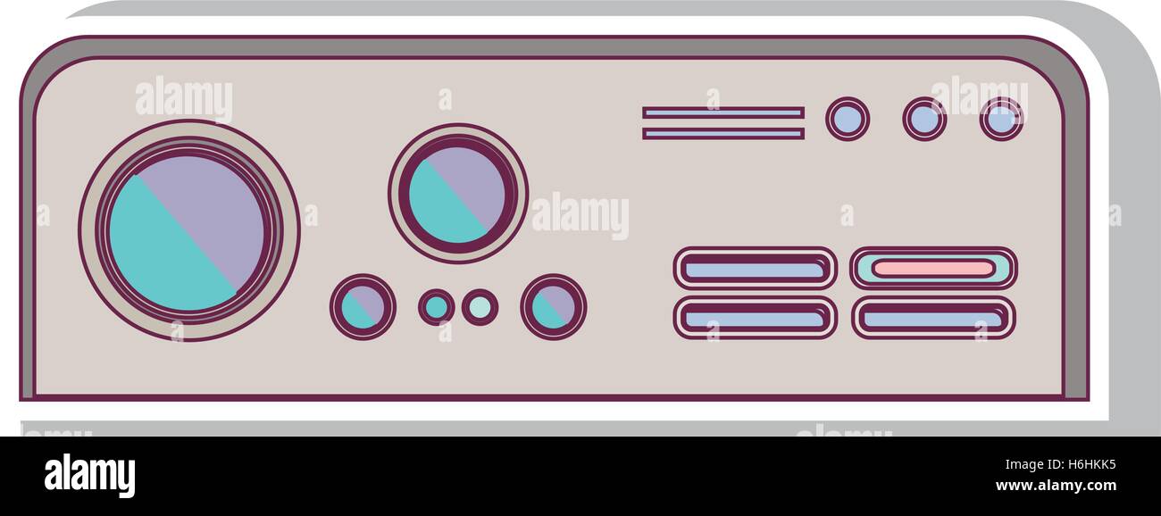 rectangle game console with buttons vector illustration Stock Vector ...