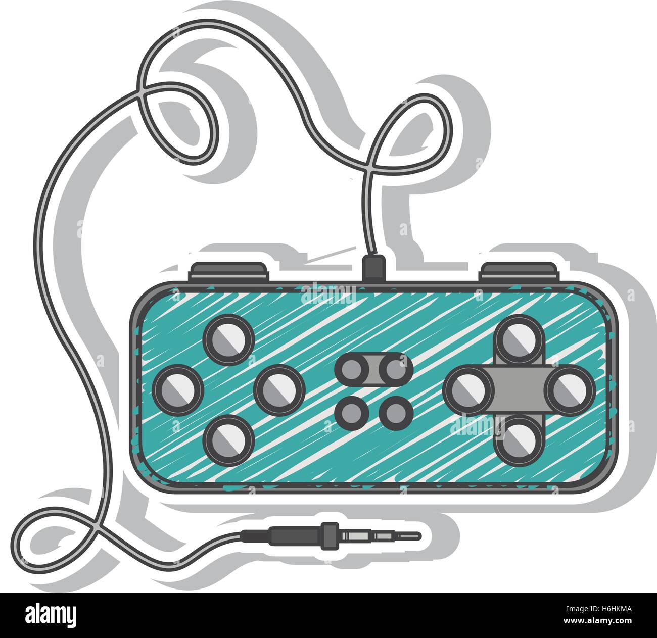 blue striped remote control games with rectangle form vector ...