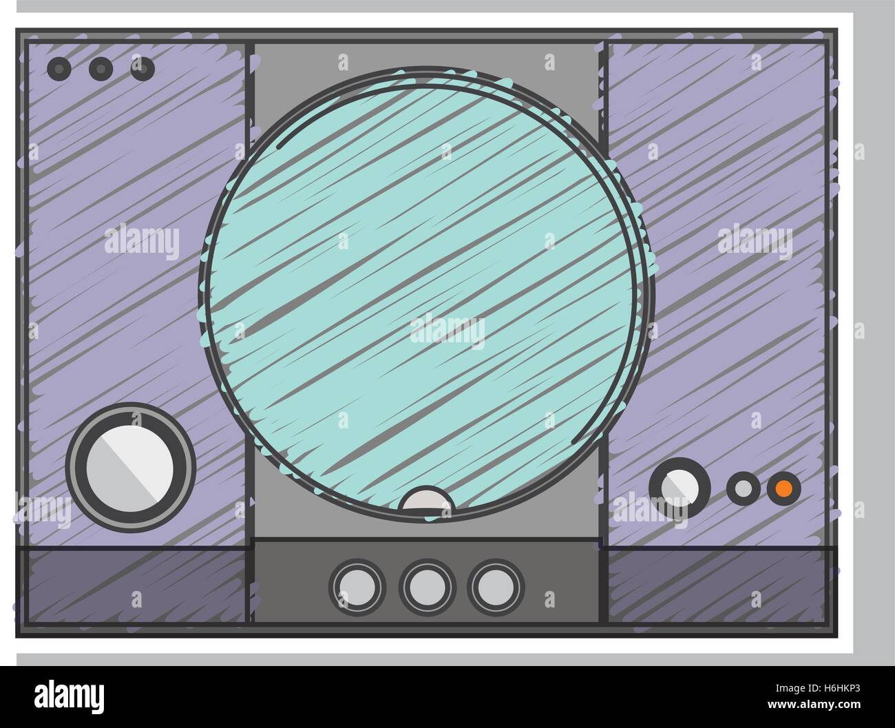 colorful striped game console with buttons vector illustration Stock ...