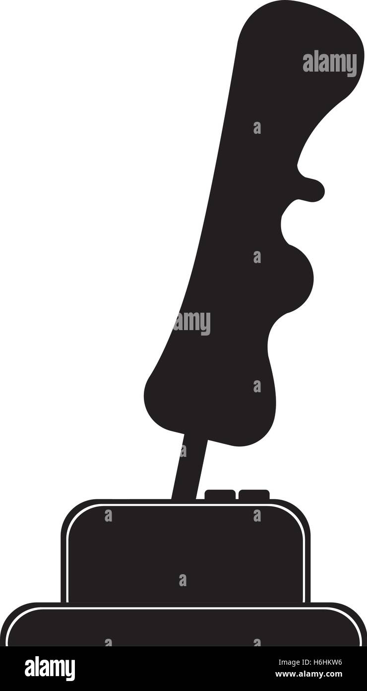 silhouette joystick with buttons for games vector illustration Stock ...