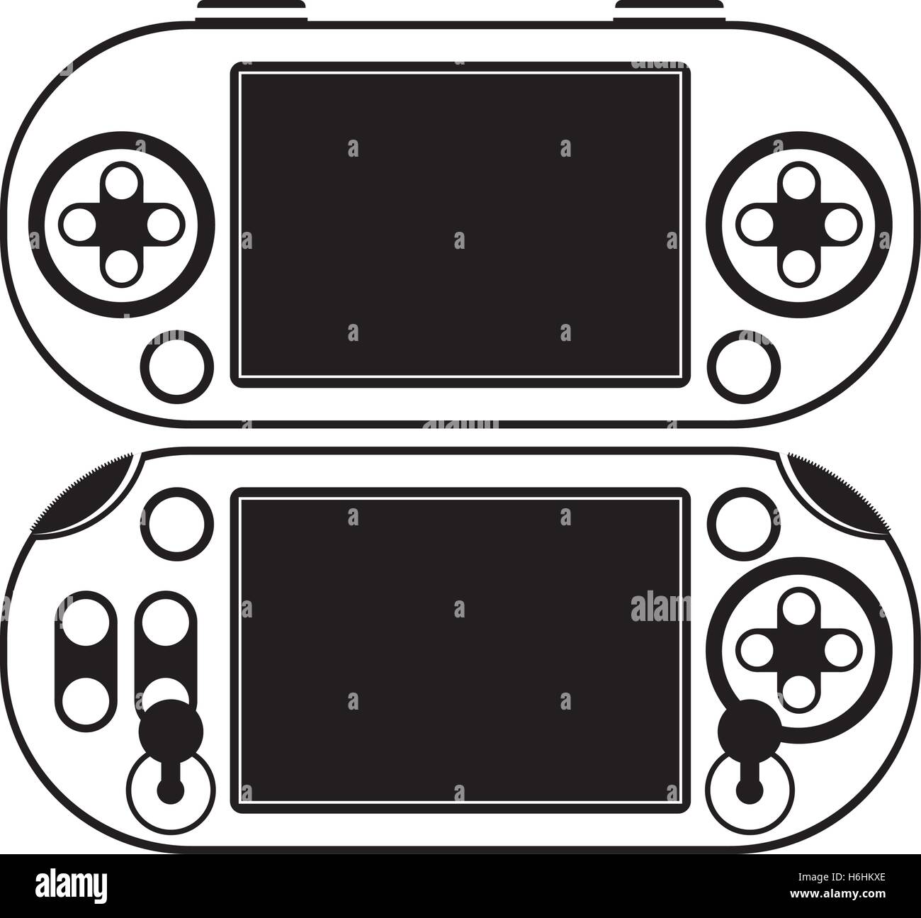 twice silhouette remote control for games with screen and joystick ...