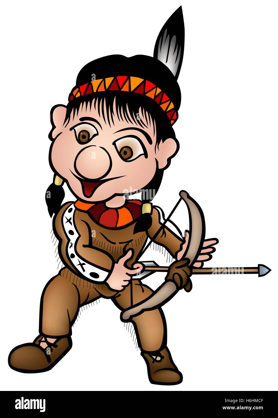 Cartoon Bogha Agus Arrow Indiach American Indian Bow And Arrow