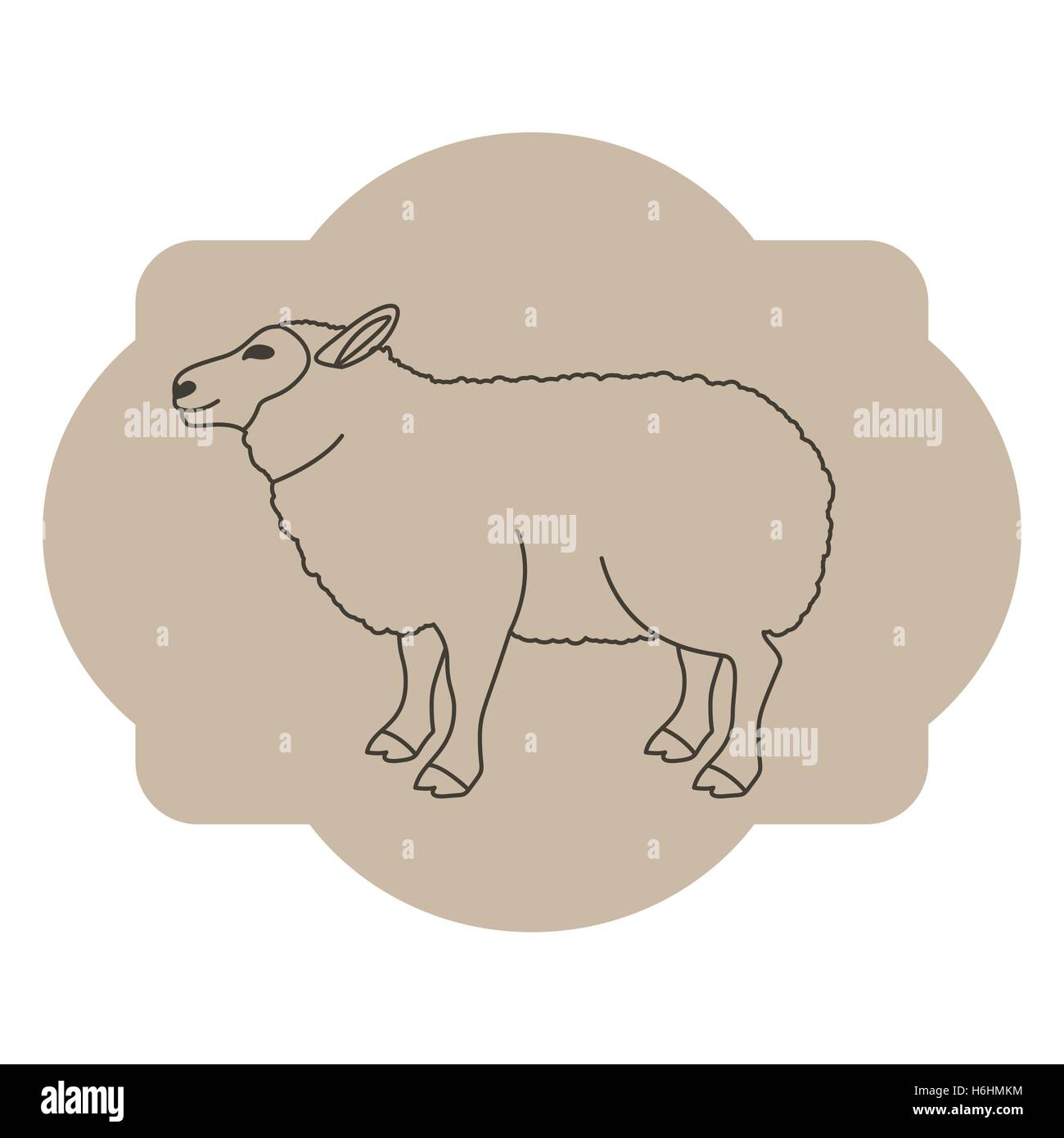 Lamb icon. Livestock animal life nature and fauna theme. Isolated ...