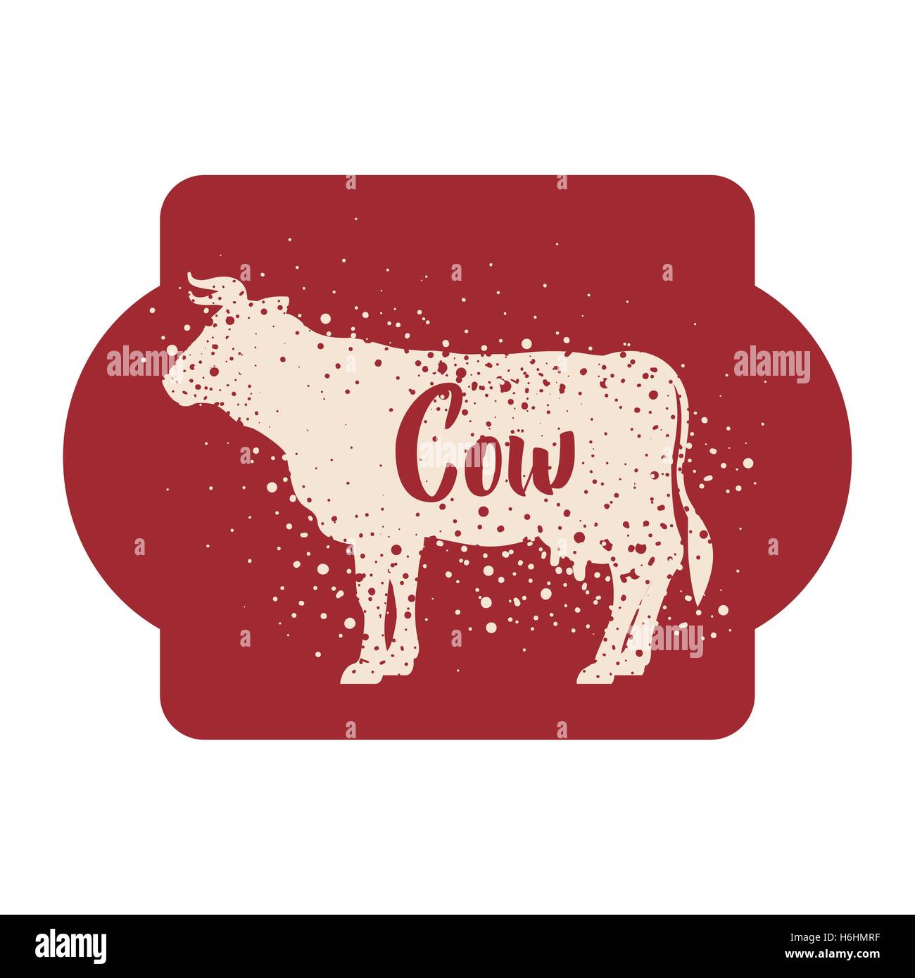 Cow icon. Livestock animal life nature and fauna theme. Isolated design ...