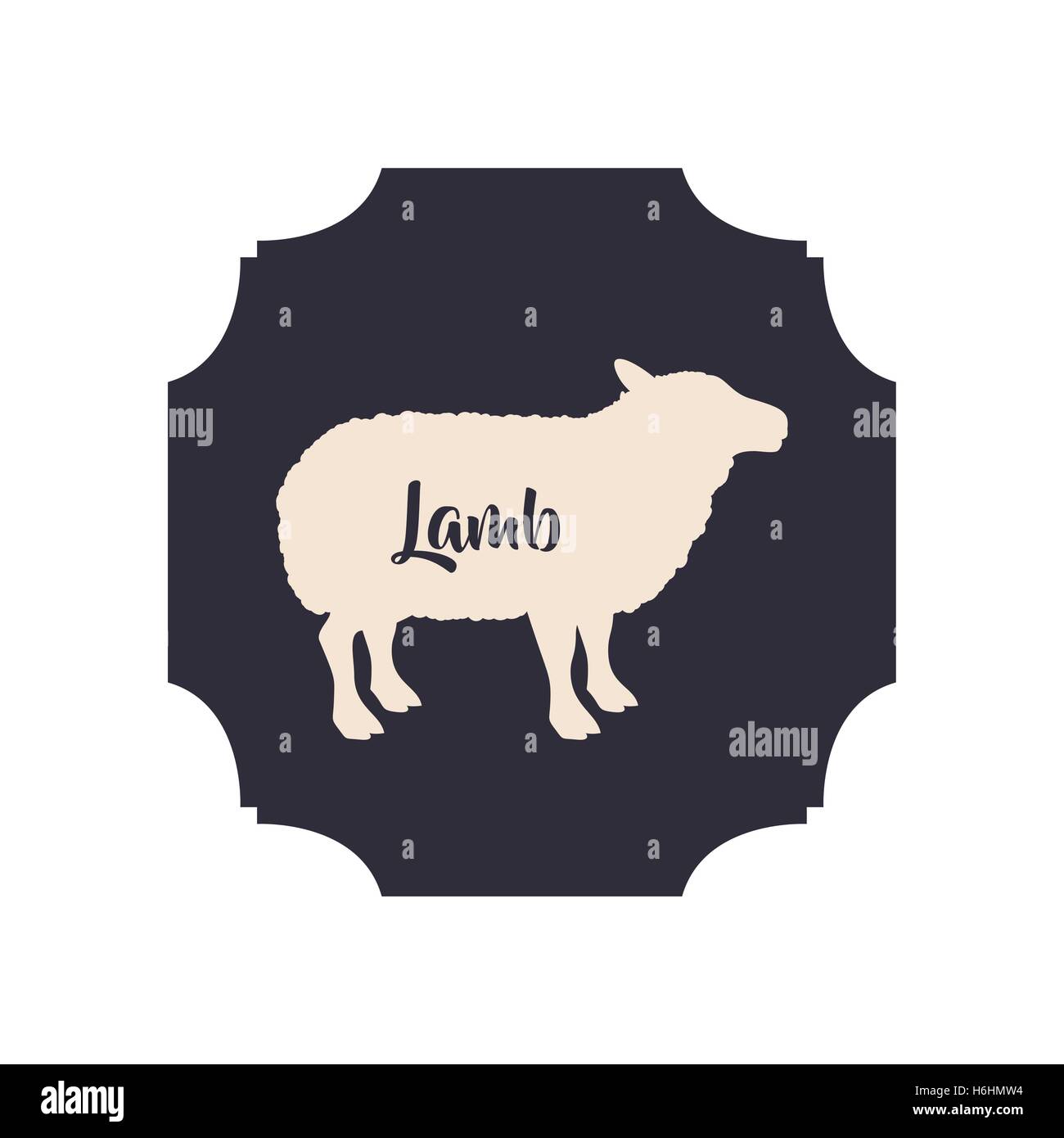 Lamb icon. Livestock animal life nature and fauna theme. Isolated ...