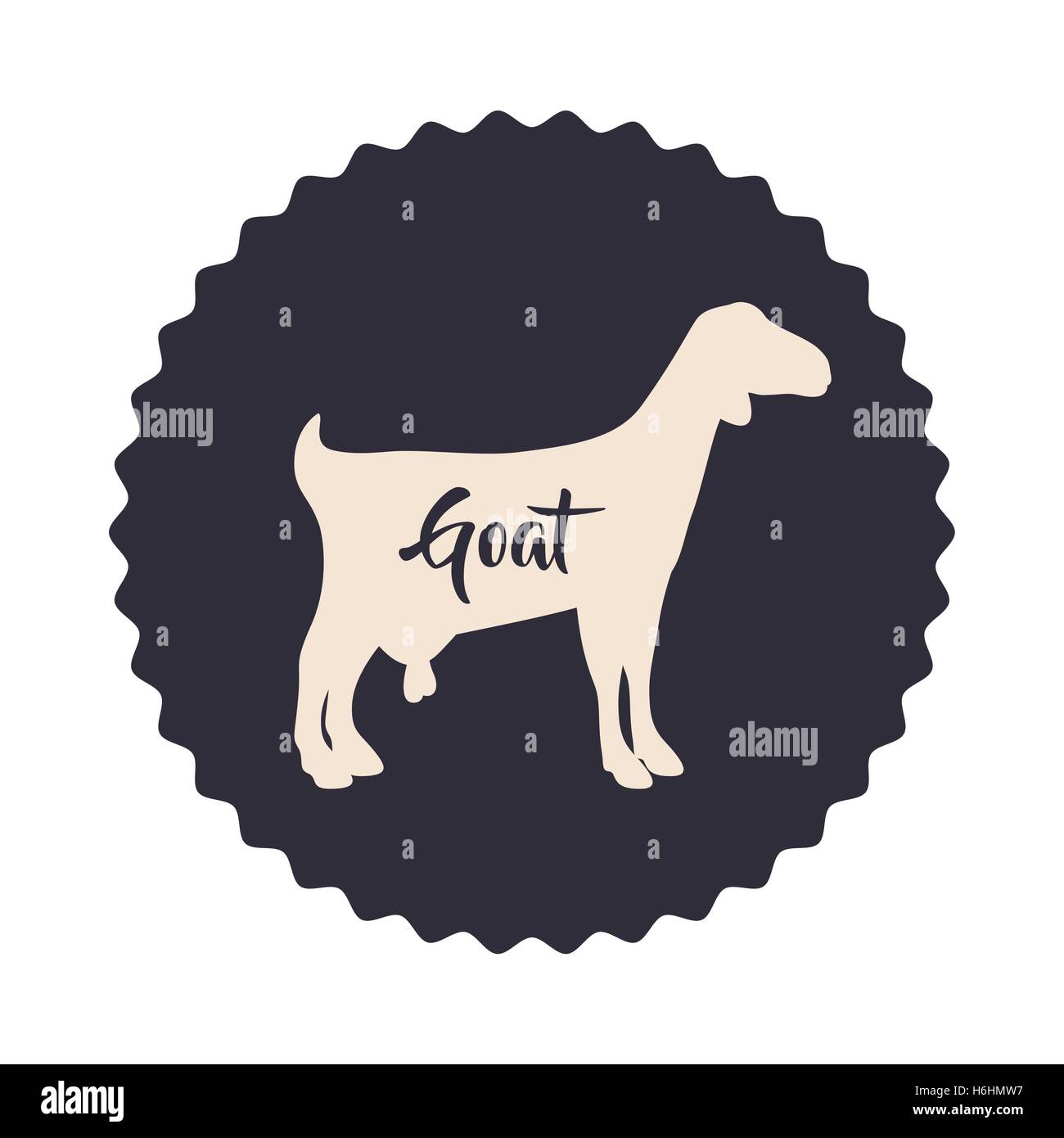 Goat icon. Livestock animal life nature and fauna theme. Isolated ...