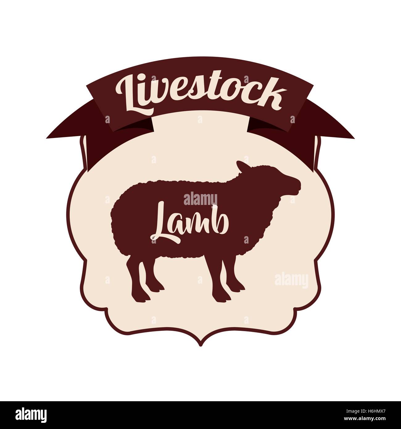 Lamb icon. Livestock animal life nature and fauna theme. Isolated ...