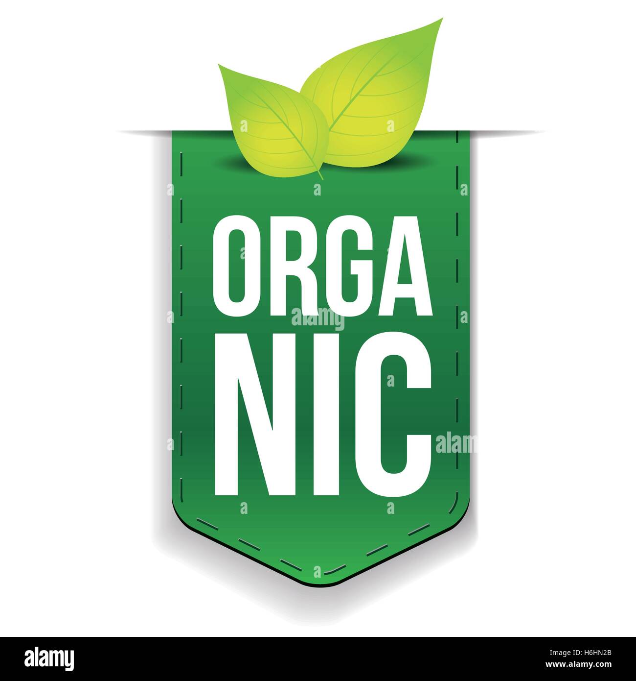 Organic ribbon with leaf Stock Vector Image & Art - Alamy