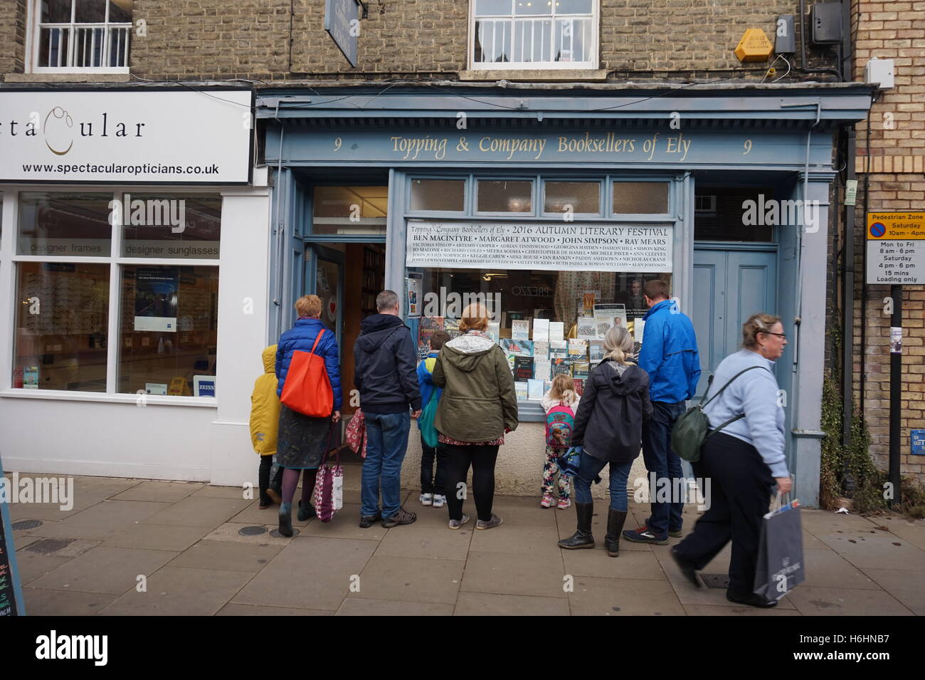 People outside Topping and Company Booksellers on Ely High Street ...