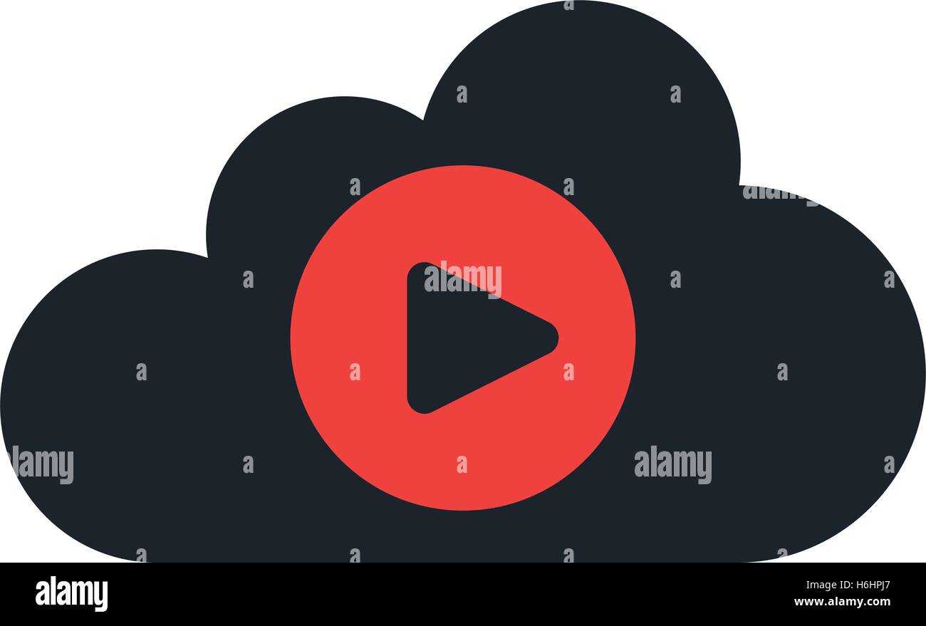 Cloud Computing and Entertainment Concept Design Stock Vector Image ...