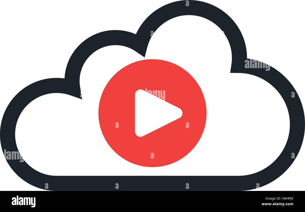 Cloud Computing and Entertainment Concept Design Stock Vector Image ...