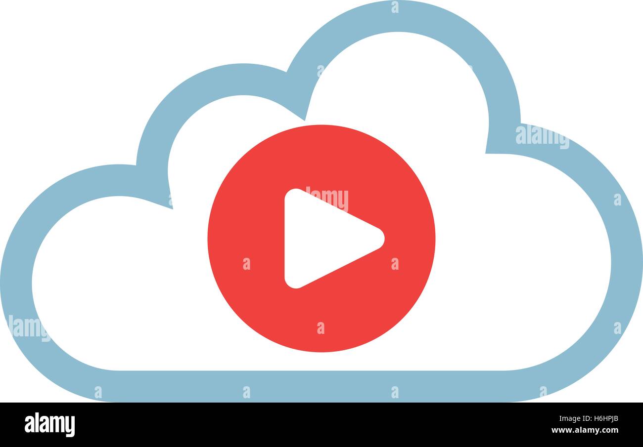 Cloud Computing and Entertainment Concept Design Stock Vector Image ...