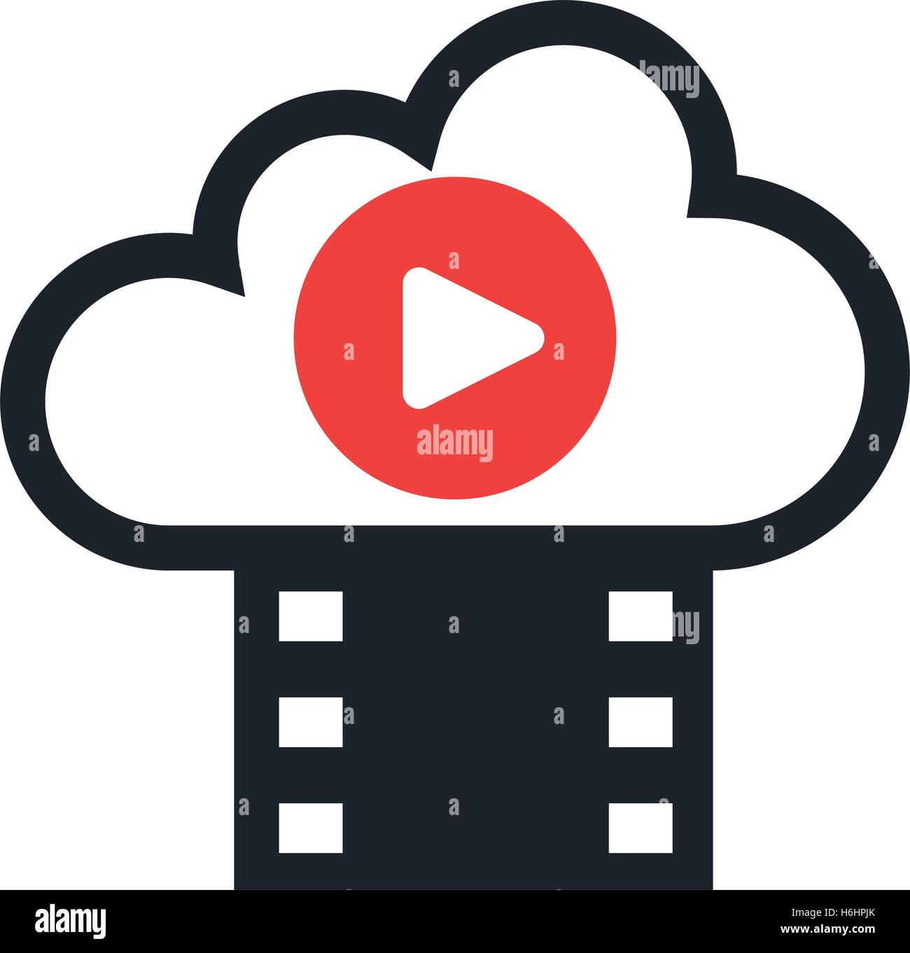 Cloud Computing and Entertainment Concept Design Stock Vector Image ...