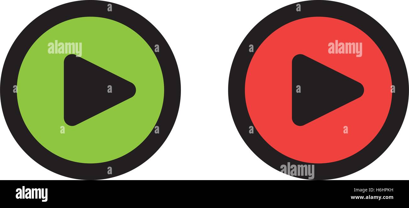 Play Icon Set Design Stock Vector Image & Art - Alamy