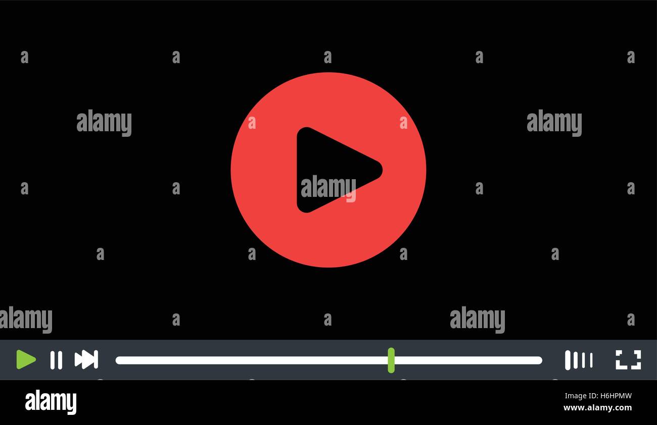 Video Player Interface Design Stock Vector Image & Art - Alamy