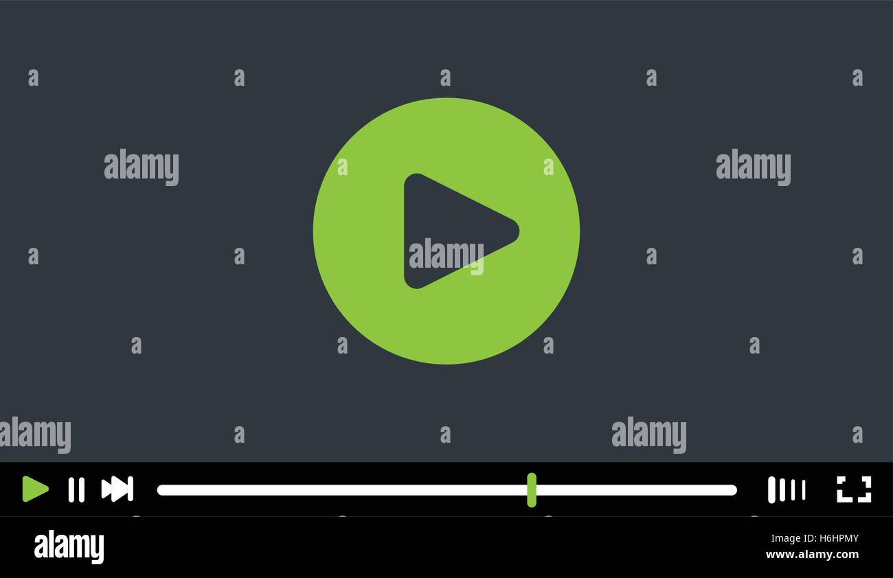 Video Player Interface Design Stock Vector Image & Art - Alamy