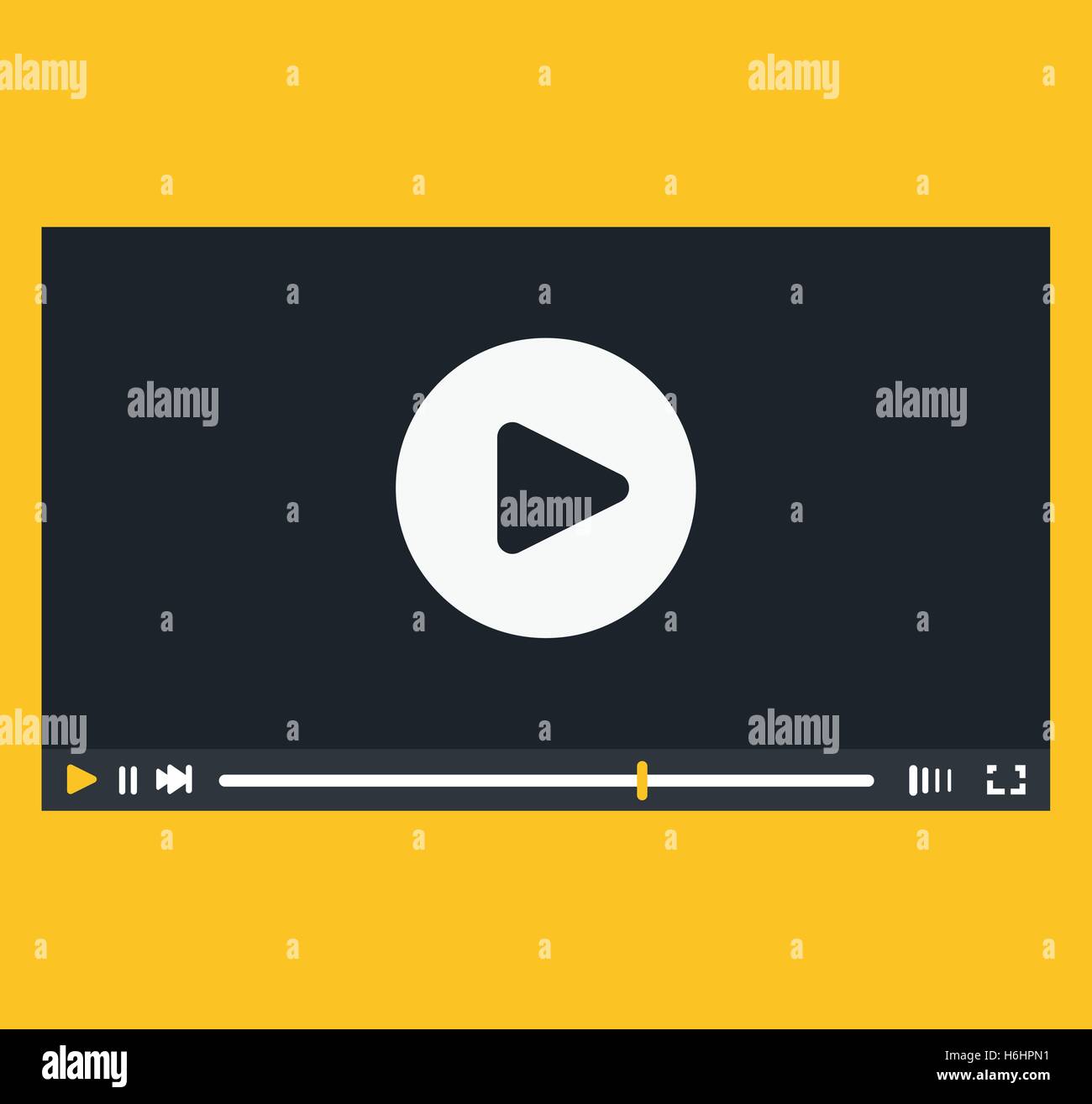 Video Player Interface Design Stock Vector Image & Art - Alamy