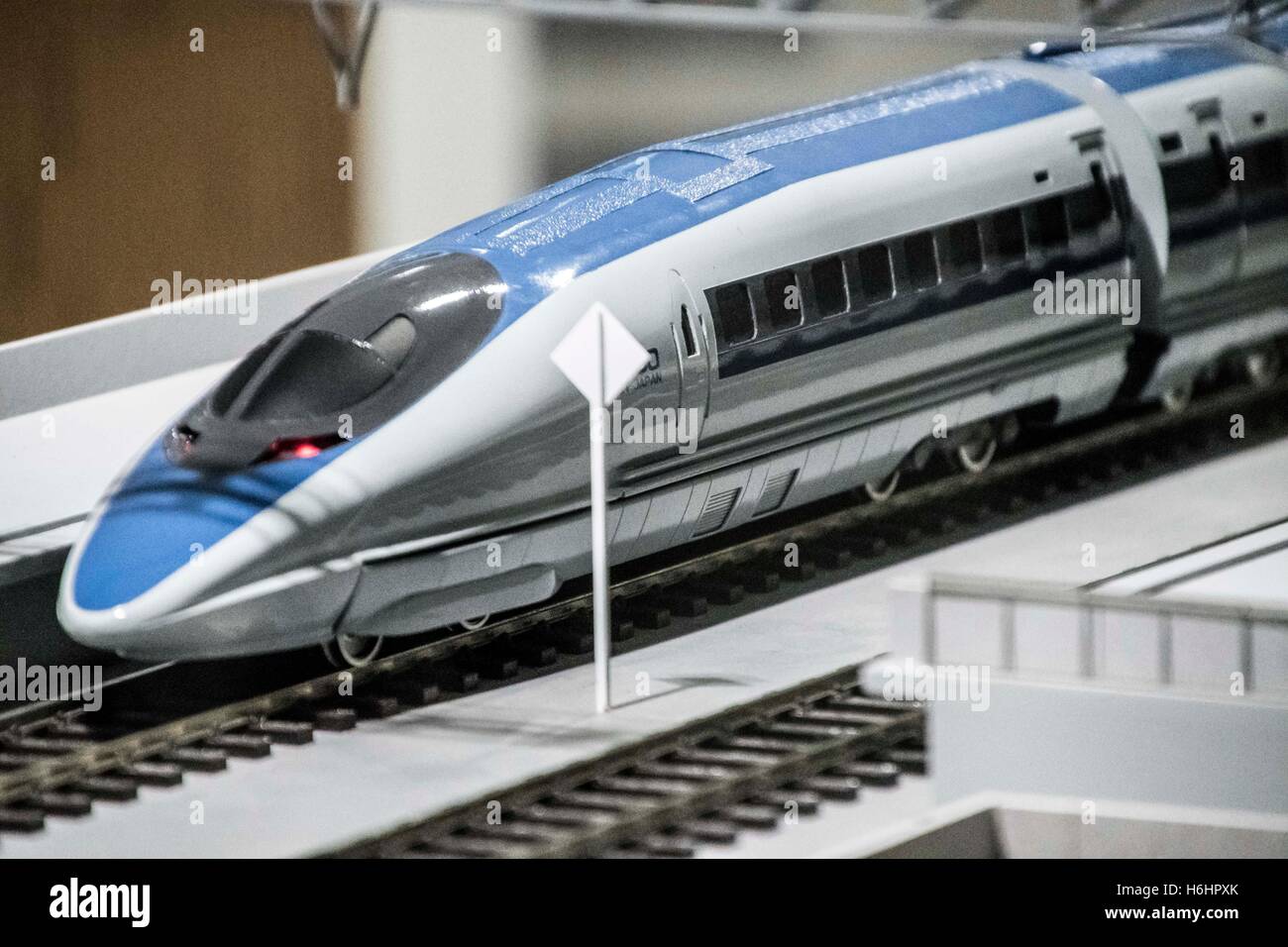 Shikansen train model Kyoto Railway Museum Stock Photo - Alamy
