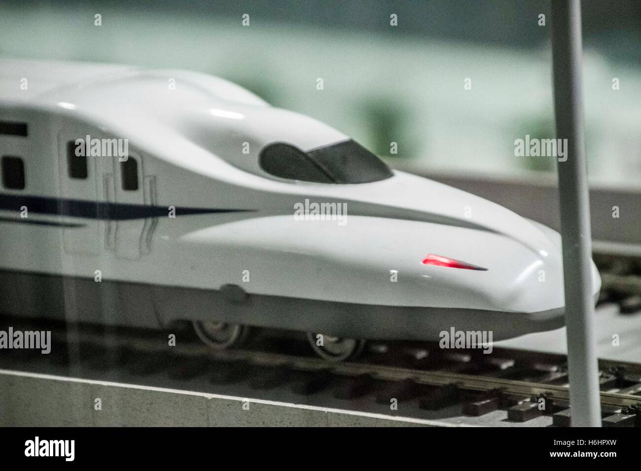Shikansen train model Kyoto Railway Museum Stock Photo - Alamy