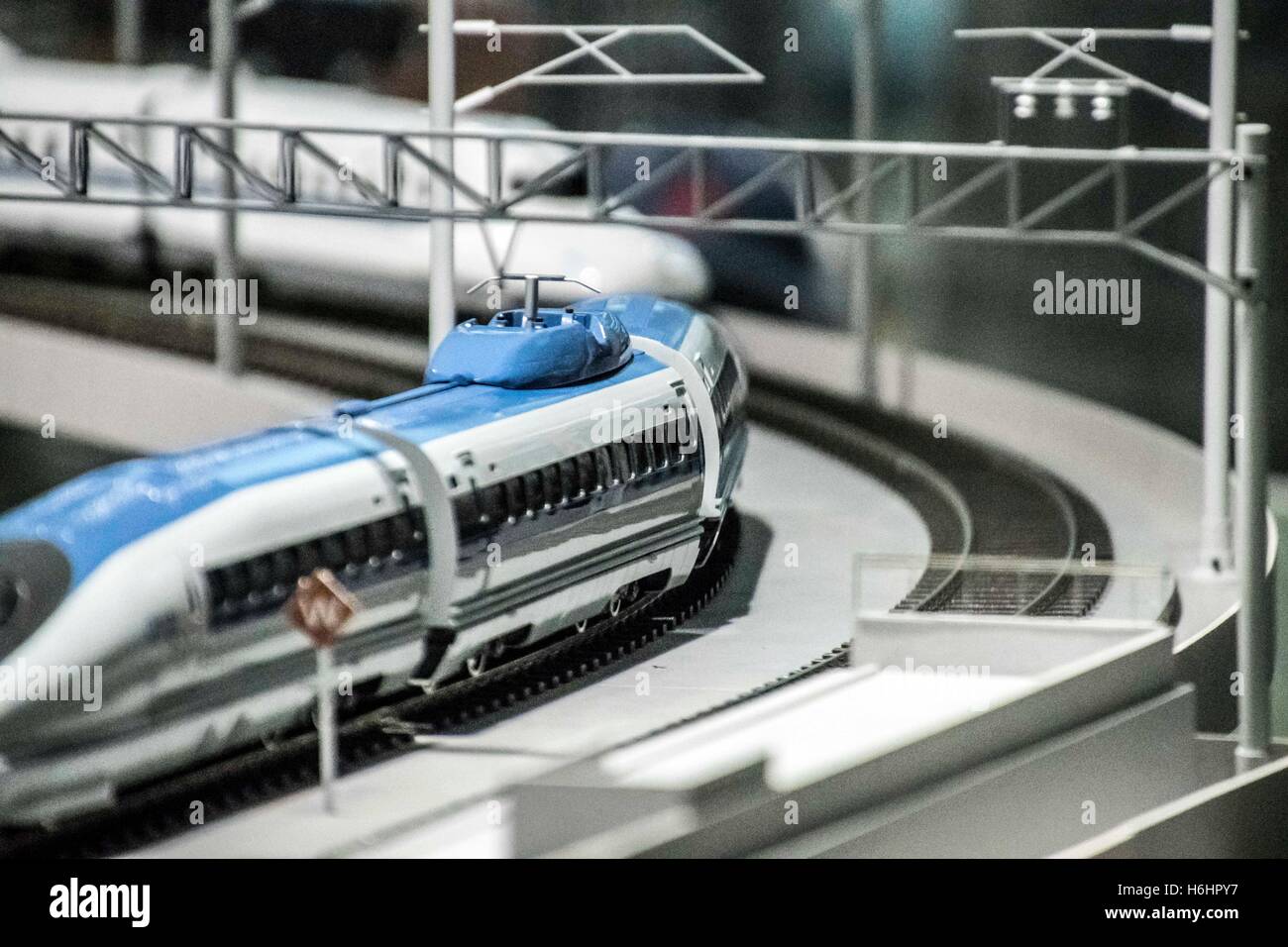 Shikansen train model Kyoto Railway Museum Stock Photo - Alamy