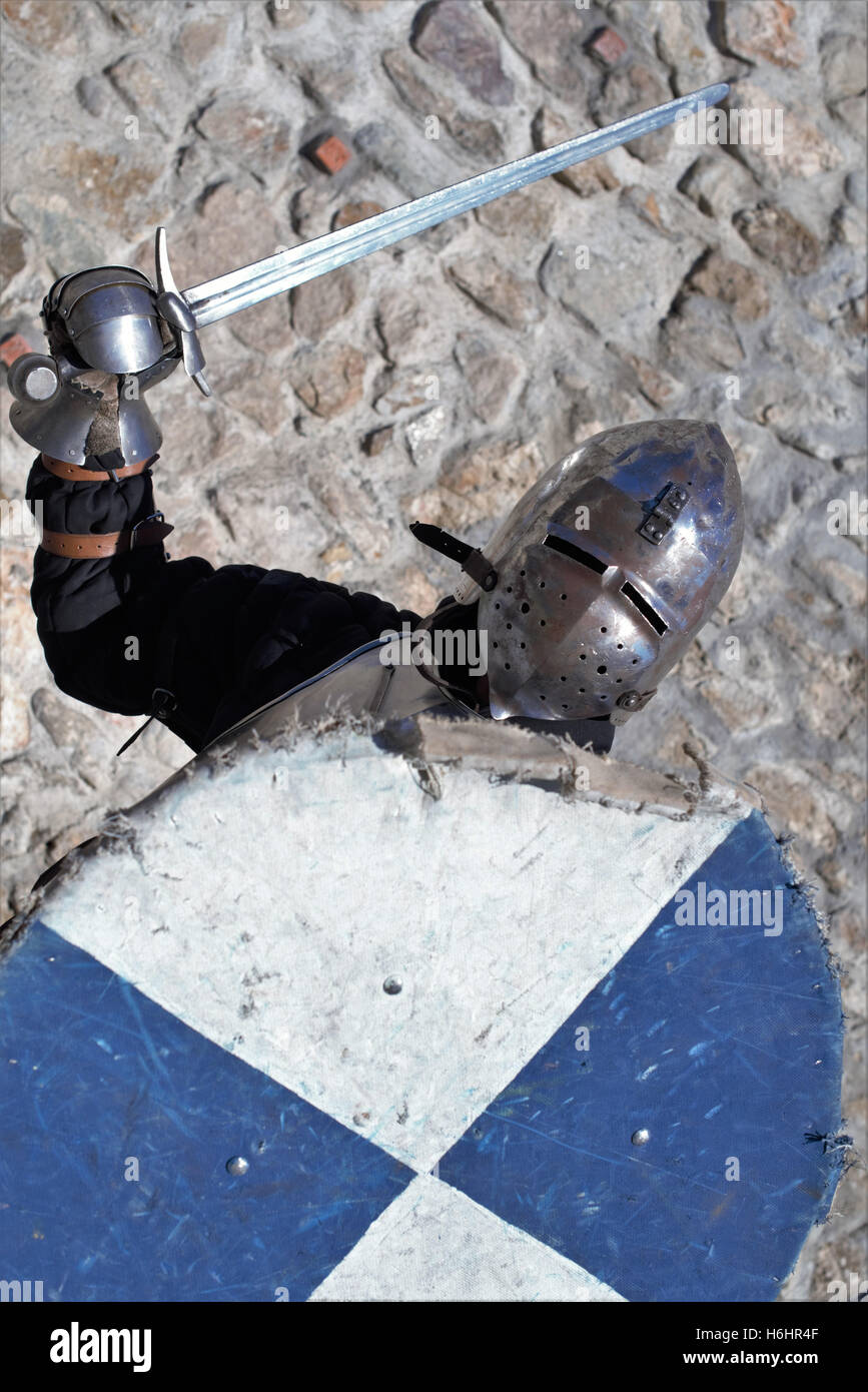 Medieval metal armor helmet mercenary hi-res stock photography and ...