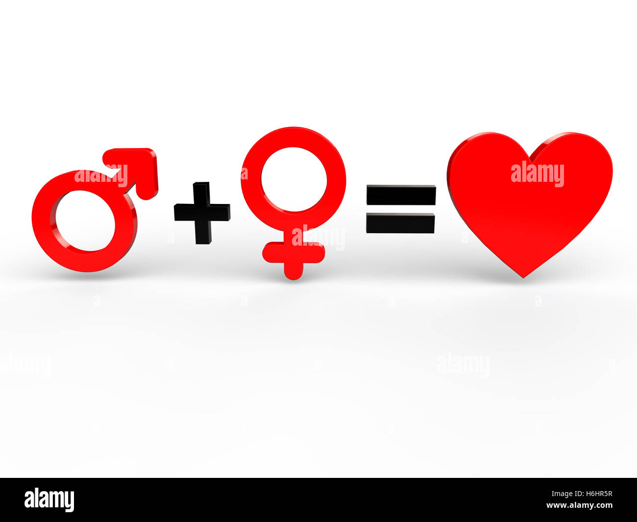 Man and woman equals love Stock Photo - Alamy
