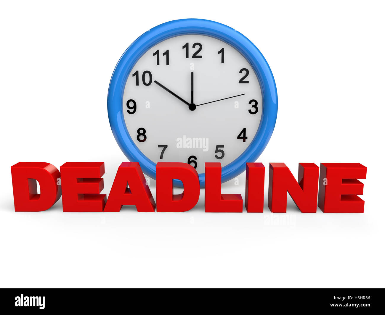Time management concept deadline Cut Out Stock Images & Pictures - Alamy