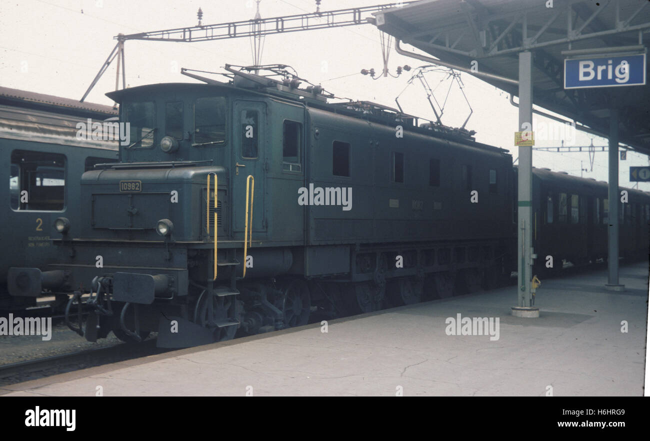 Deutsche Bahn (DB) Class 144: Brig - 1980 Stock Photo - Alamy
