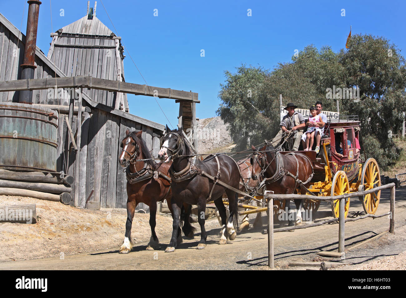 Sovereign Hill, an open-air museum depicting life in Ballarat during ...