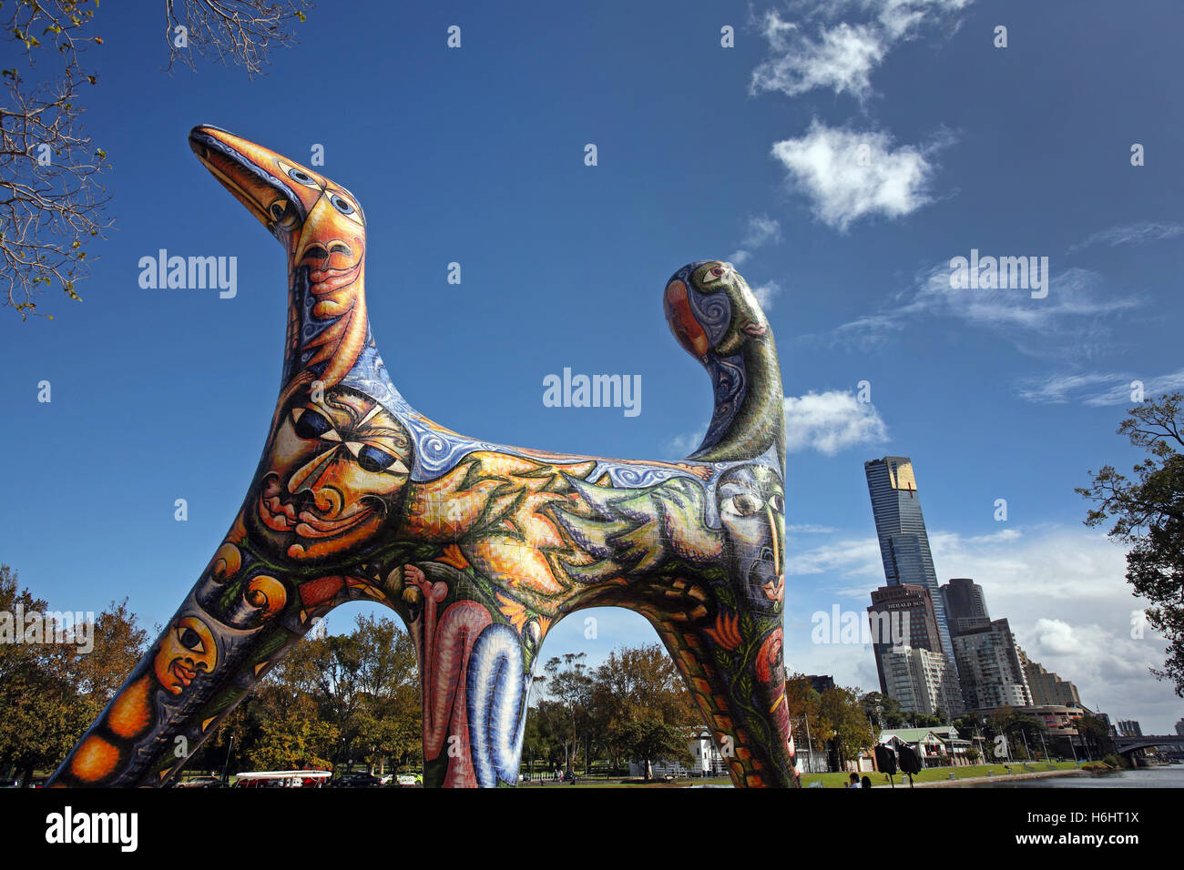 Angel, sculpture by Deborah Halpern. Birrarrung Marr Park in Melbourne ...