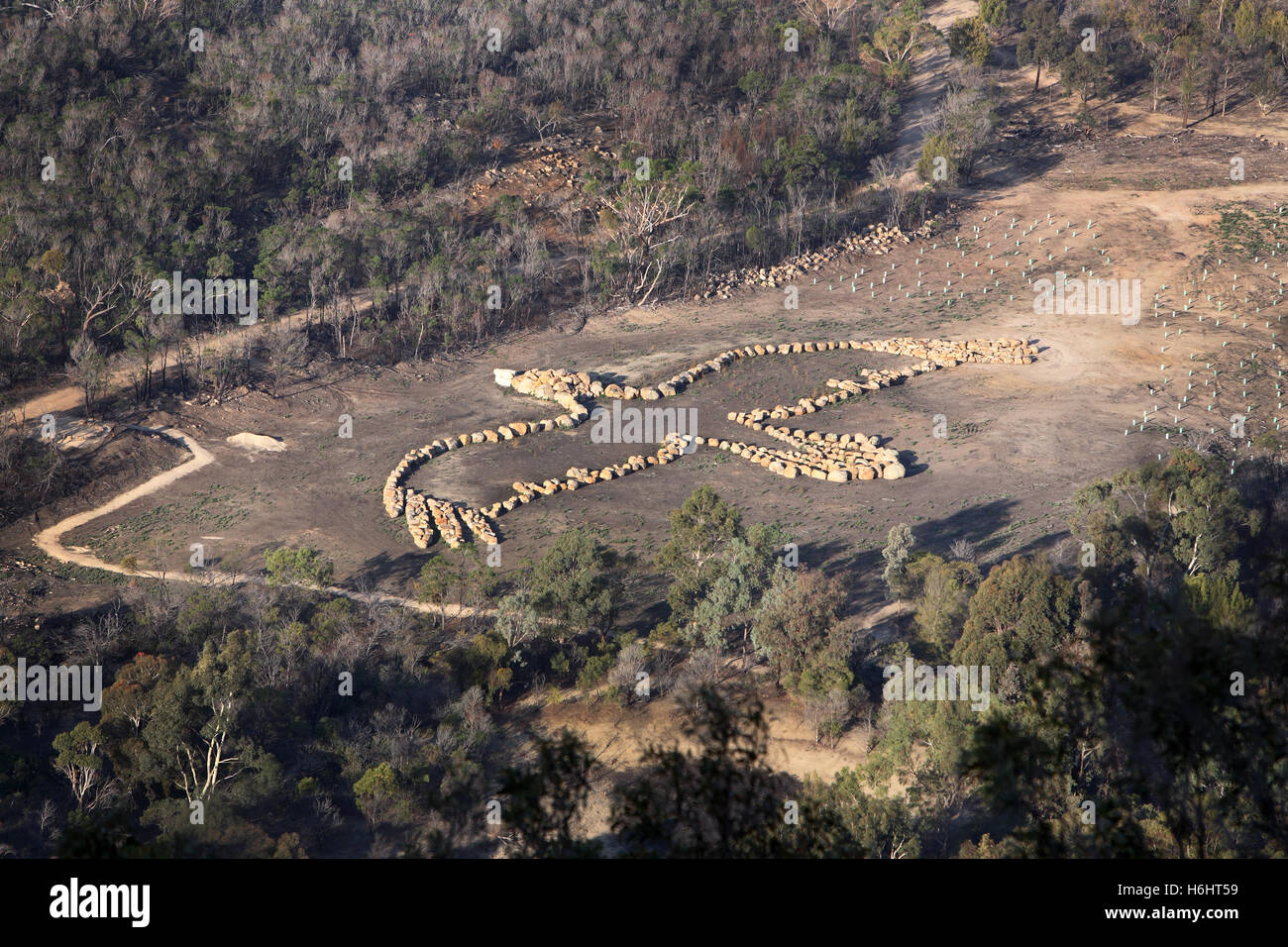 Bunjil geoglyph hi-res stock photography and images - Alamy