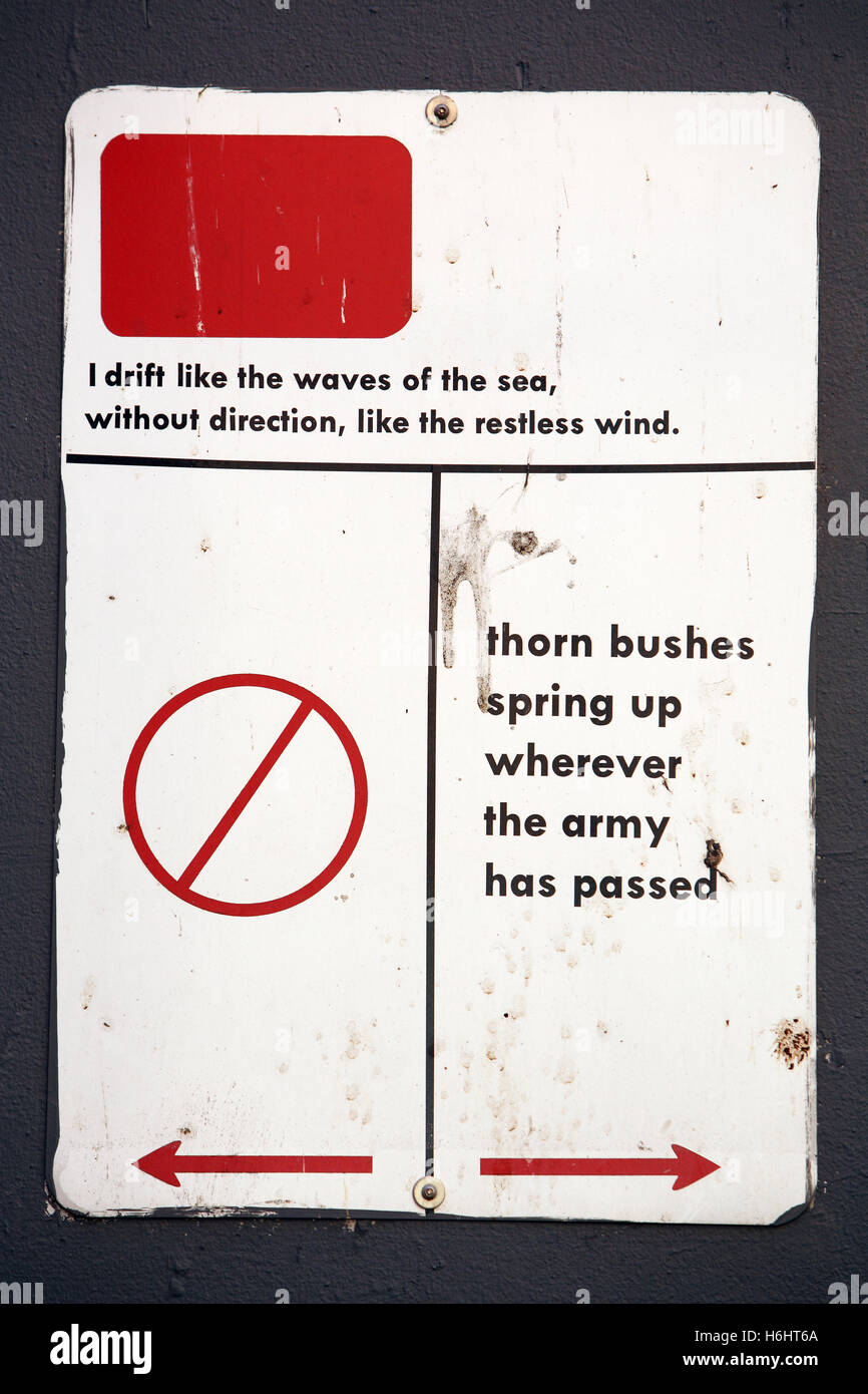 Street signs by Evangelos Sakaris with quotes of ancient Greek and ...