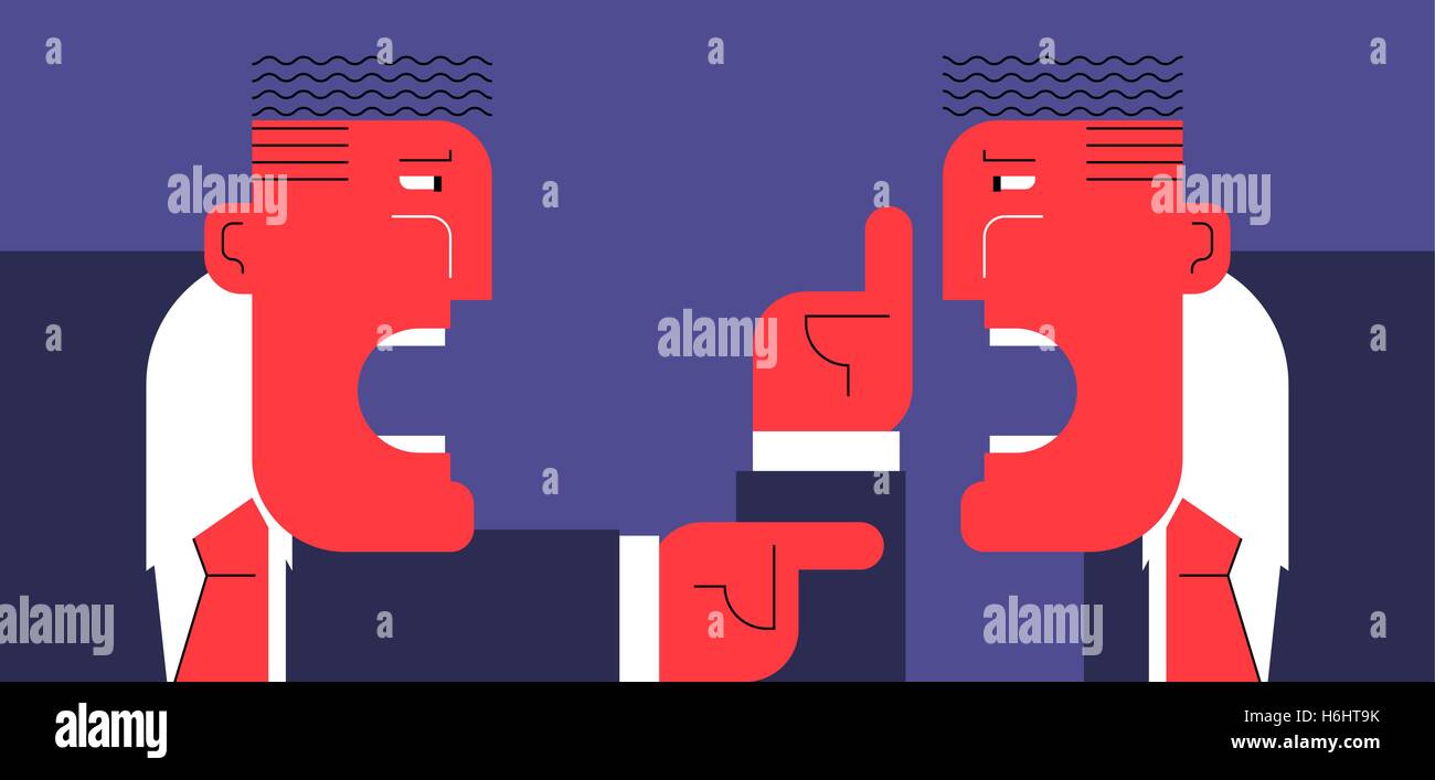 Two businessmen shouting at each other Stock Vector Images - Alamy