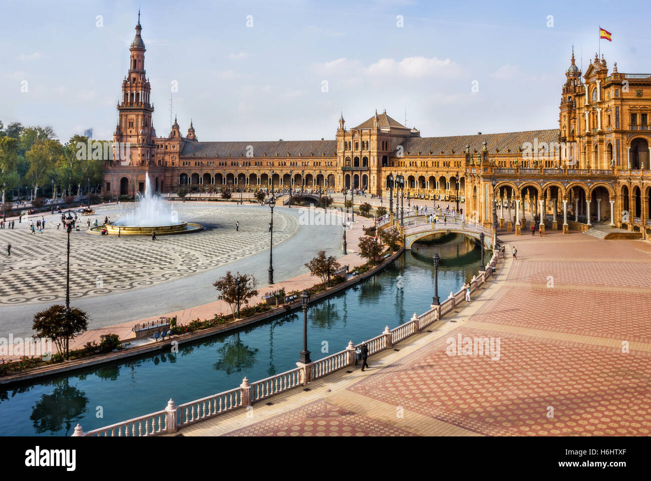 Spanish Square in Sevilla, Spain Stock Photo - Alamy