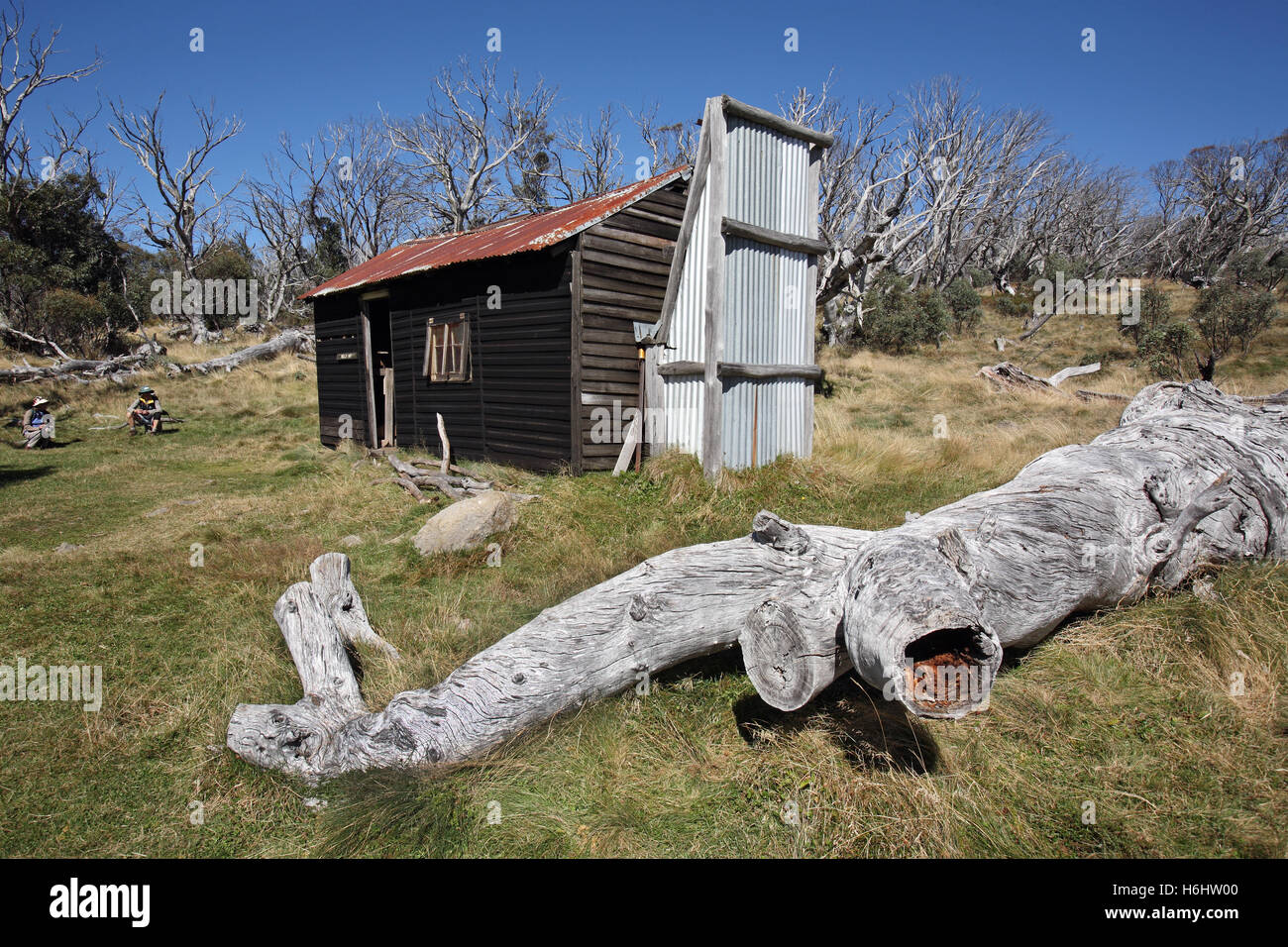 Kelly's Hut, a historic cabin in the Victorian Alps. Australia Stock ...