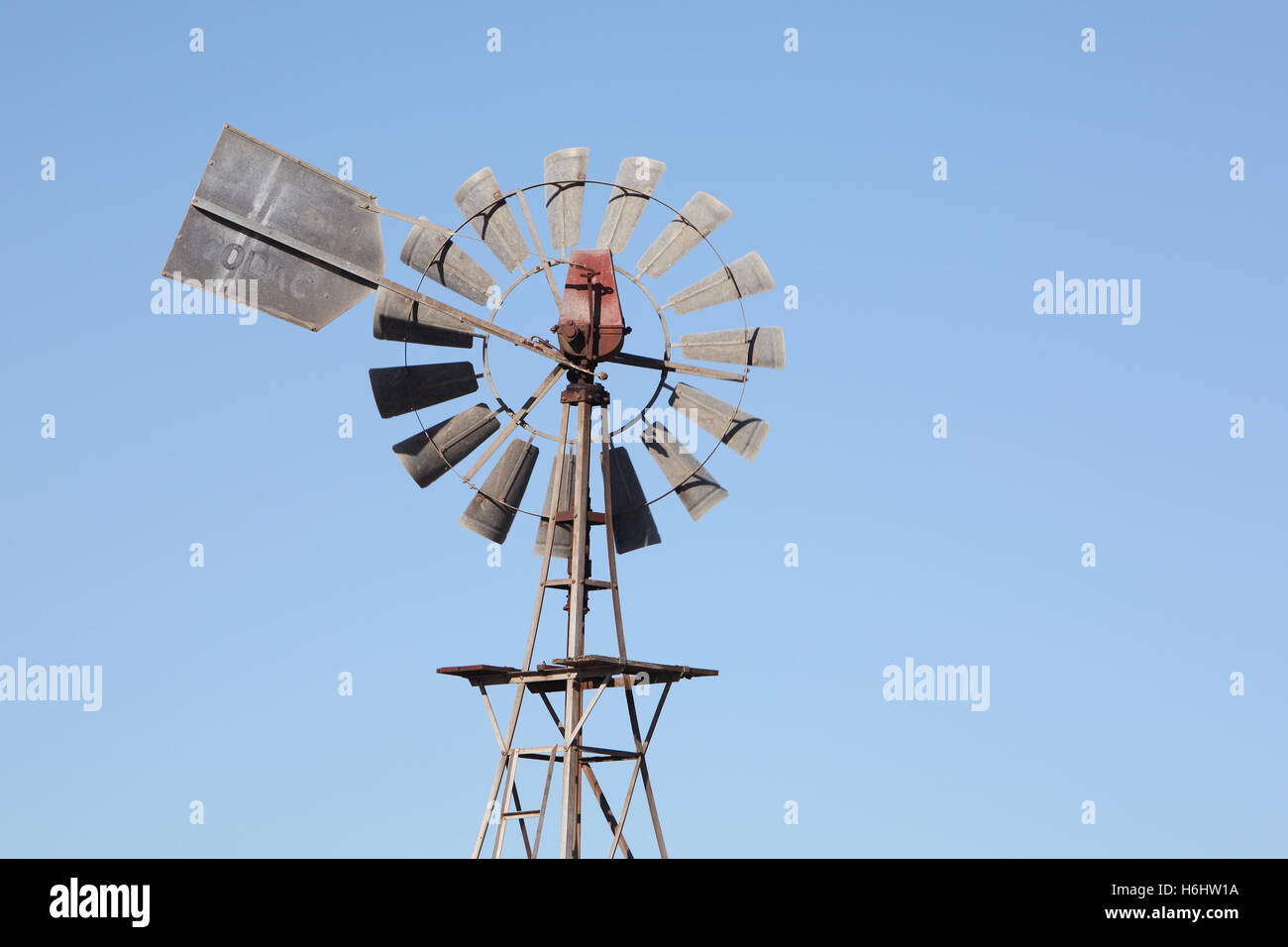 Wind pump on a farm in Victoria, Australia Stock Photo - Alamy