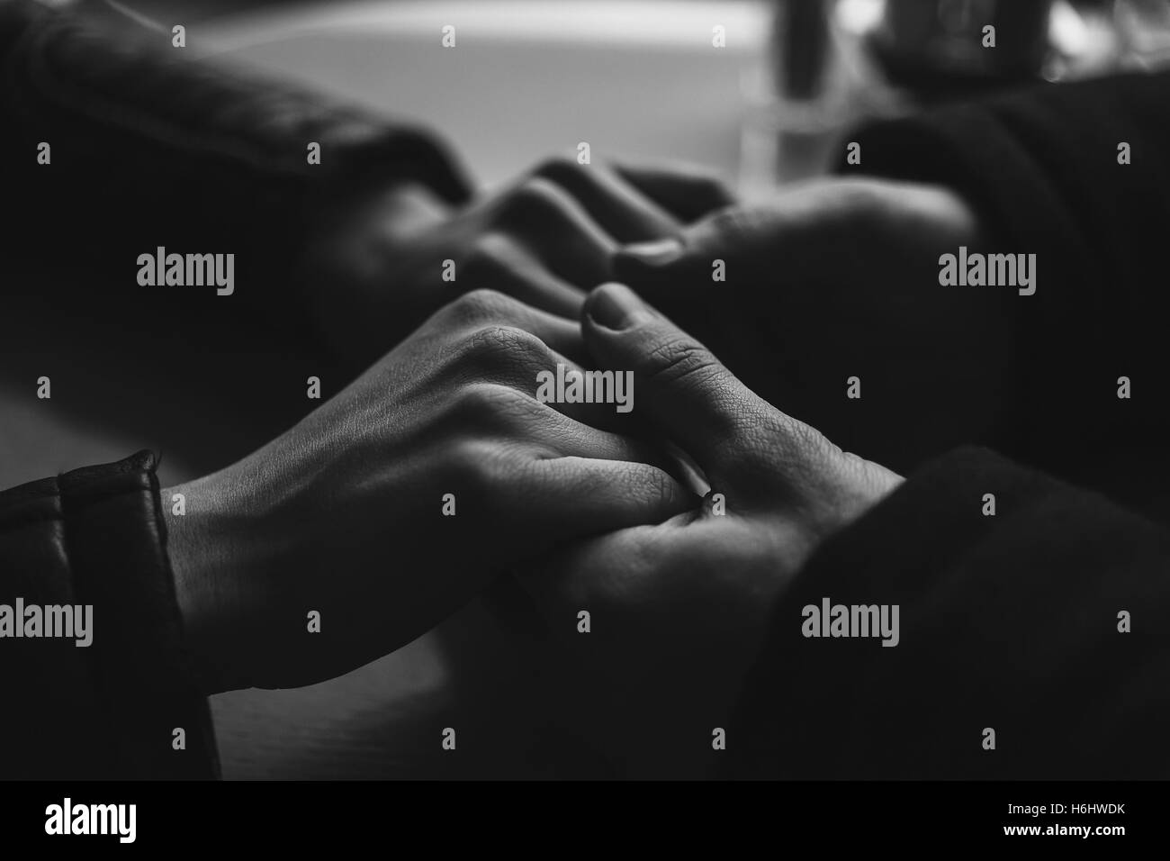 Close up hands woman Black and White Stock Photos & Images - Alamy