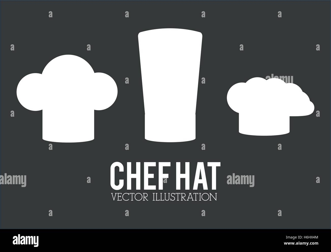 Chef hat icon set. Restaurant menu uniform and food theme. Vector ...