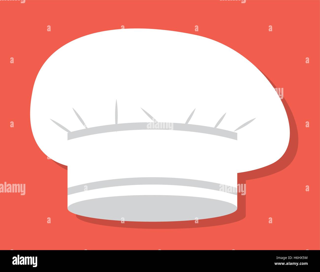 White chef hat icon. Restaurant menu uniform and food theme. Colorful ...