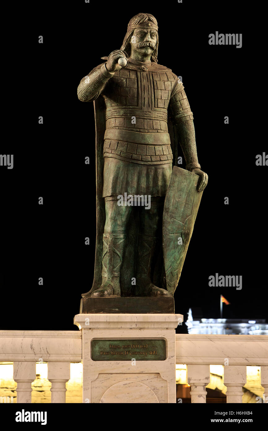 Statue of the 7th-century Slavic chieftain Chatzon (also known as Stock ...