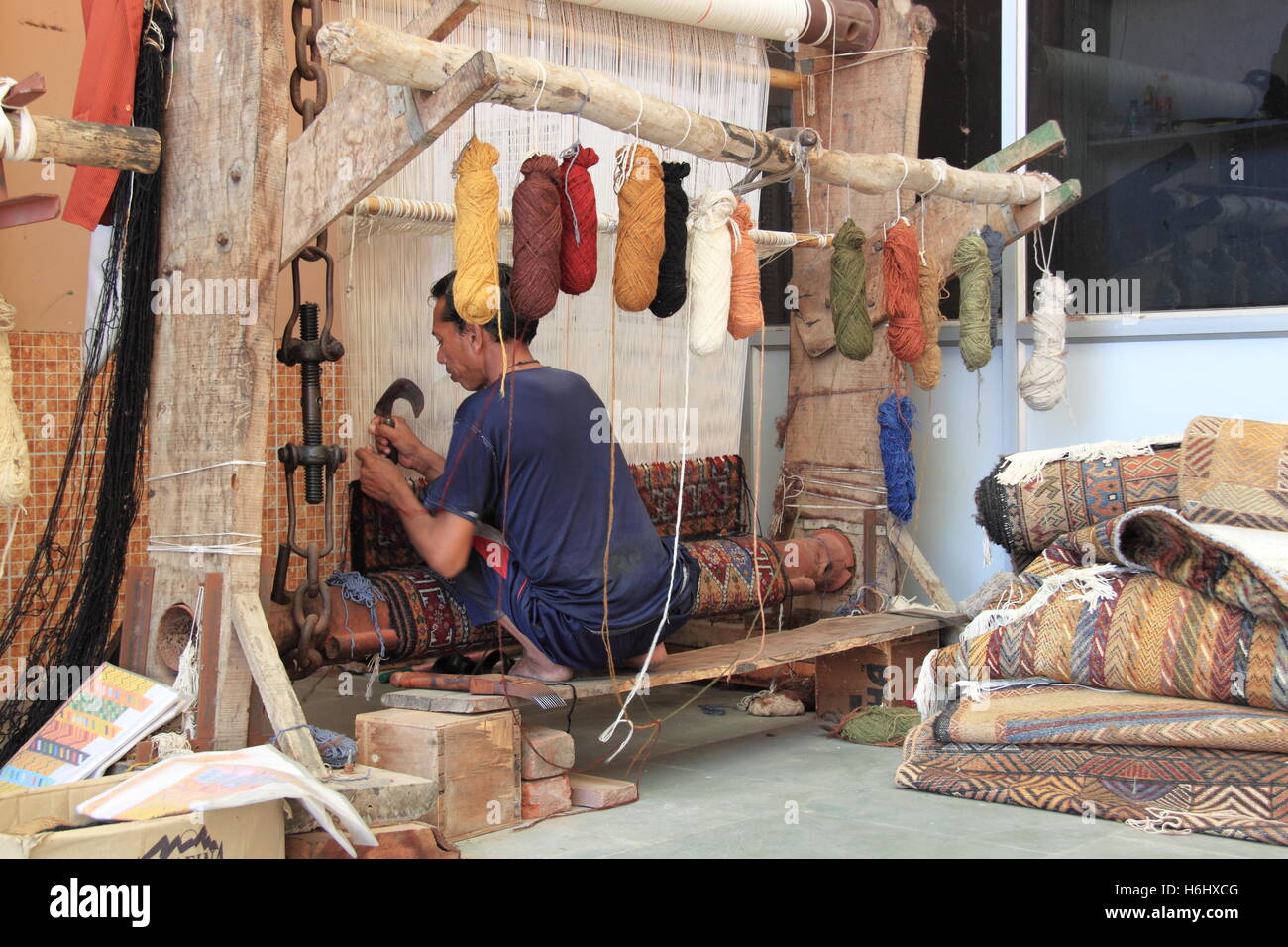 Rug Weaving India High Resolution Stock Photography and Images - Alamy