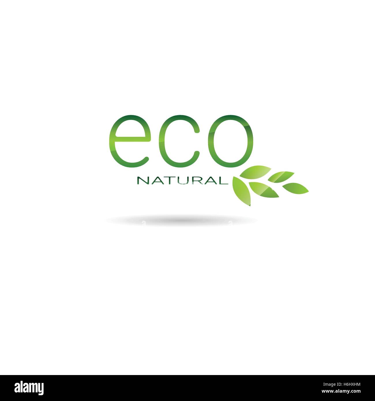 Eco Friendly Organic Natural Product Web Icon Green Logo Flat Vector ...