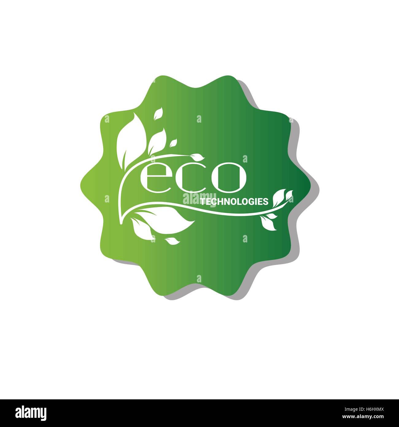 Eco Friendly Organic Natural Product Web Icon Green Logo Flat Vector ...
