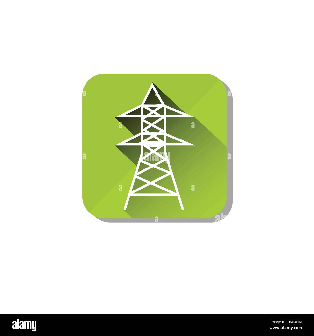 Transmission Power Tower Ecological Icon Flat Vector Illustration Stock ...