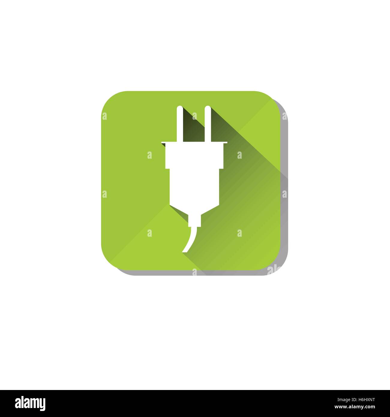 Electrical Green Plug Eco Environment Clean Care Icon Flat Vector ...