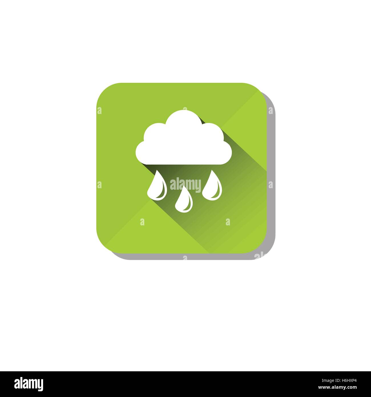 Rain Cloud Water Eco Organic Environment Clean Care Icon Flat Vector ...