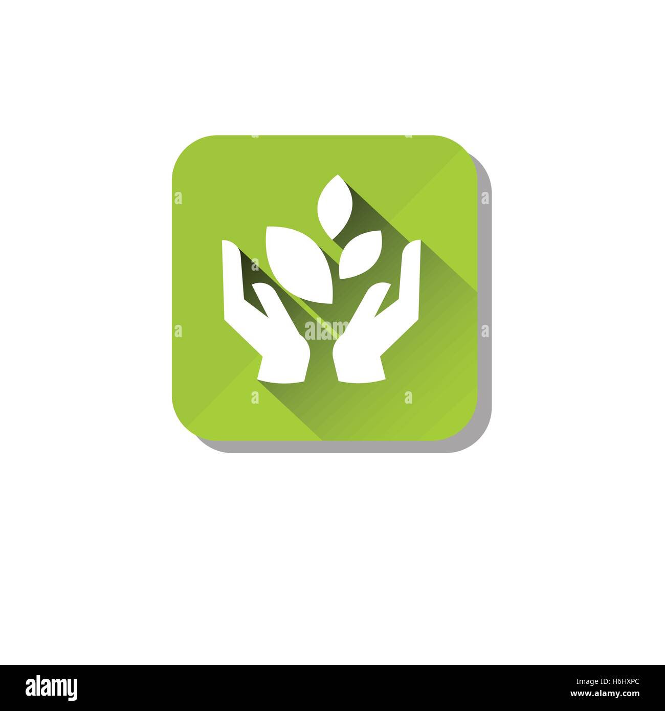 Eco Organic Environment Clean Care Icon Flat Vector Illustration Stock ...