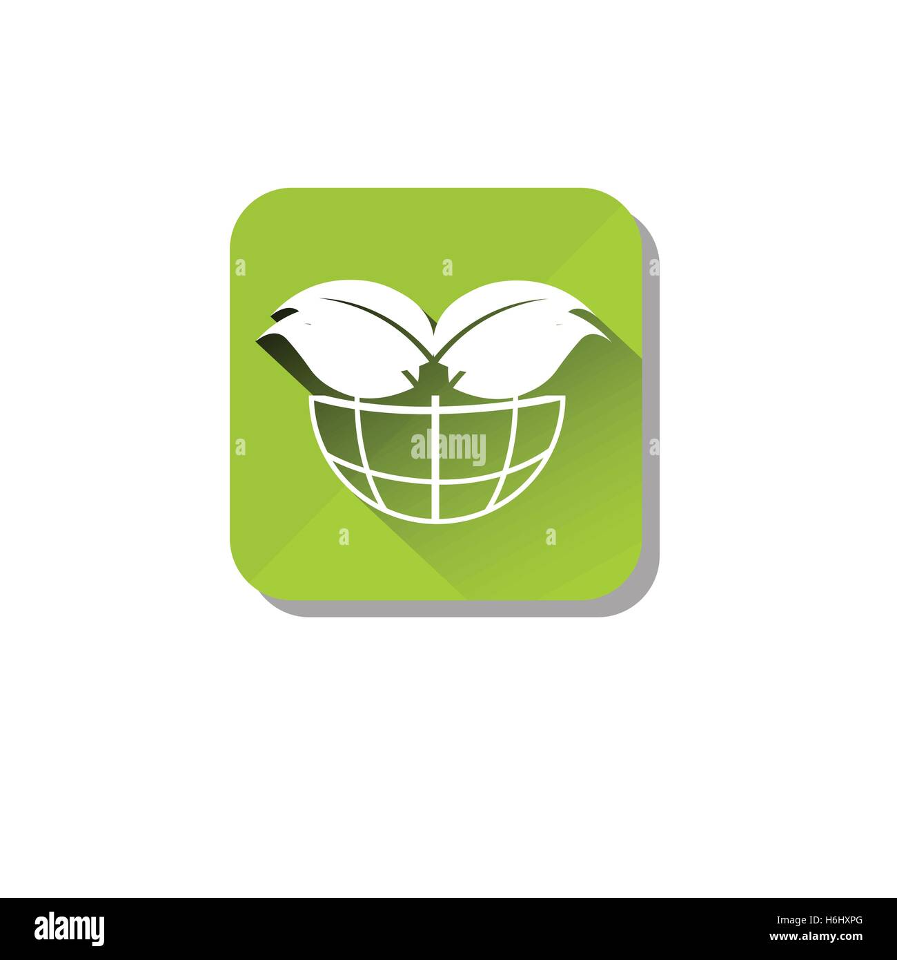 Eco Organic Environment Clean Care Icon Flat Vector Illustration Stock ...