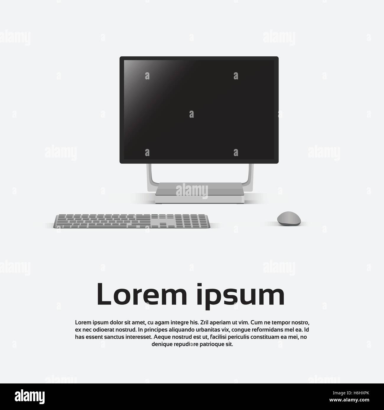 Desktop Logo Modern Computer Workstation Icon Vector Illustration Stock ...