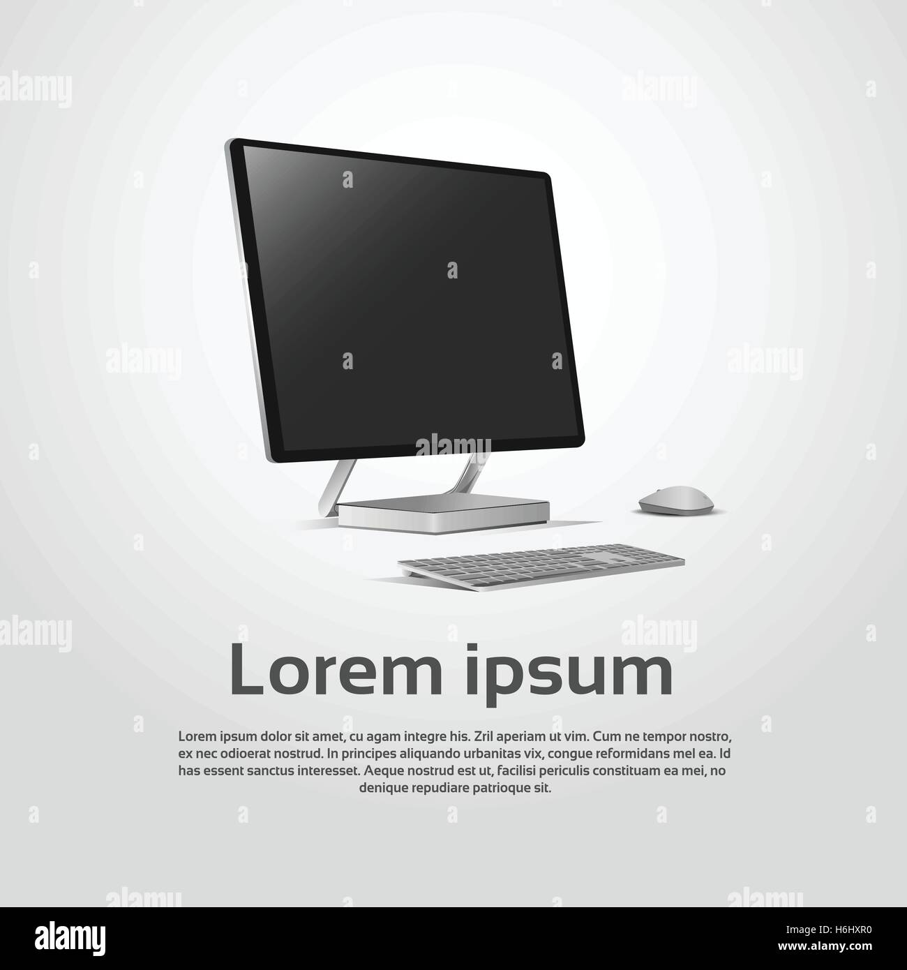 Desktop Logo Modern Computer Workstation Icon Vector Illustration Stock ...